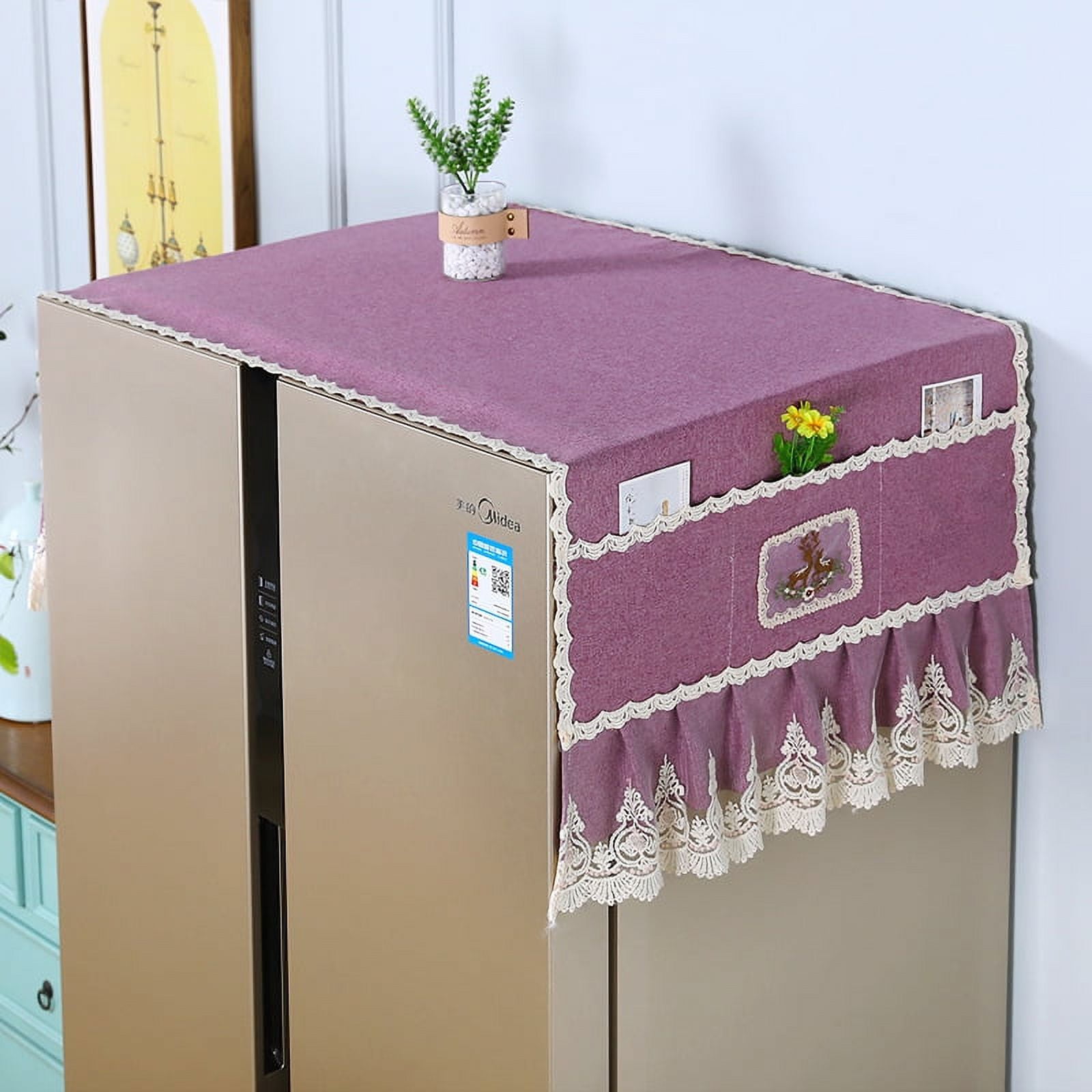 Nvzi-c 1 piece new refrigerator cover cloth dust cover for double door ...