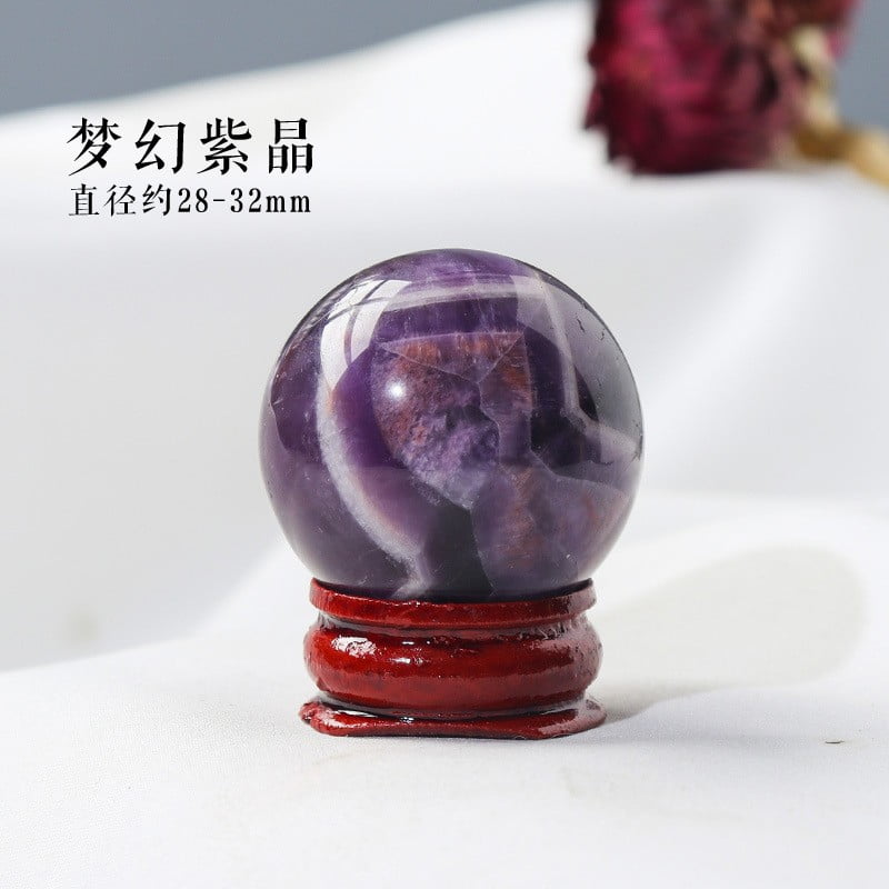 Nvzi-c 1 piece of purple natural crystal original stone ball with base ...