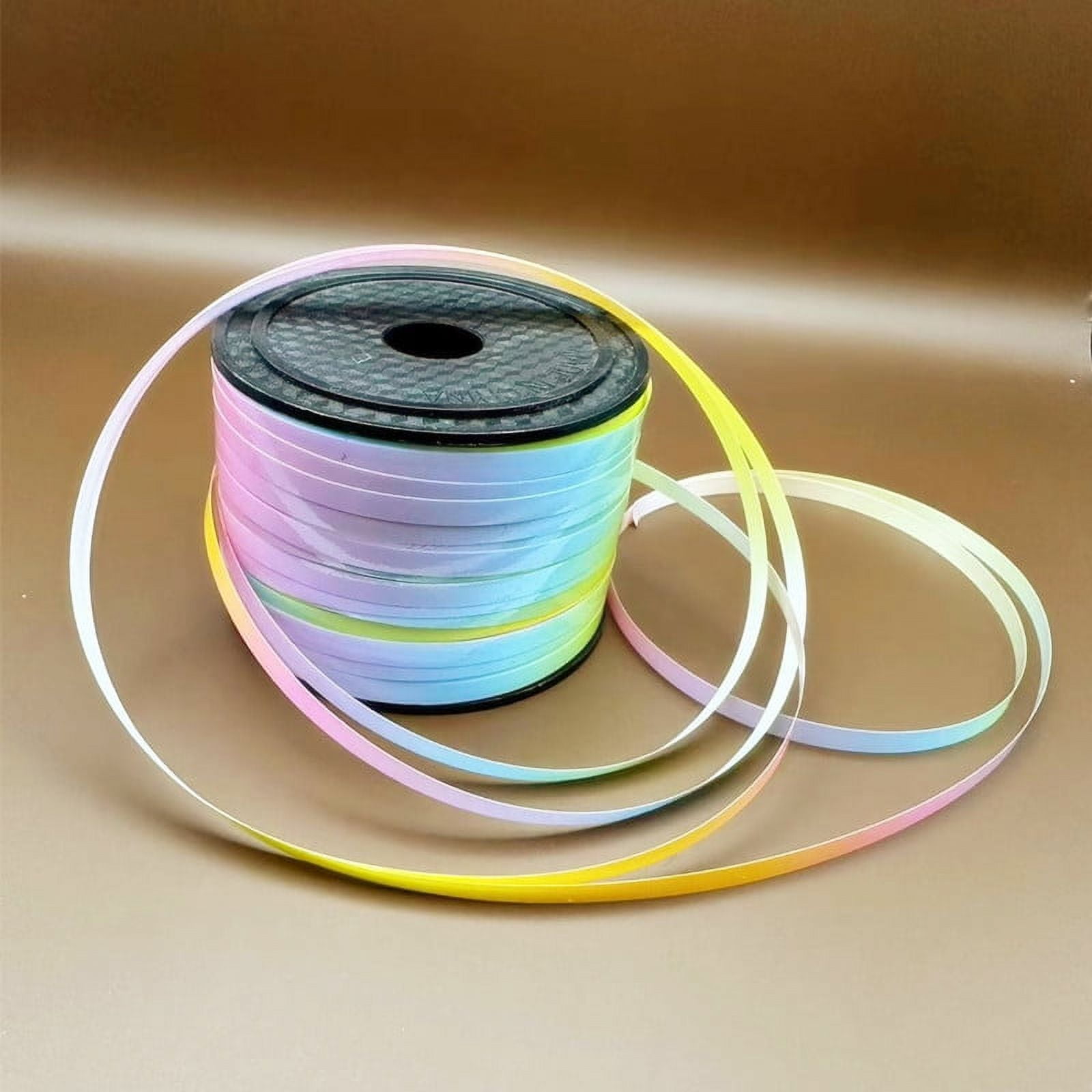 Nvzi-c 100 Yard Multicolour-A Ribbon, Shiny Metallic Curling Ribbon for ...