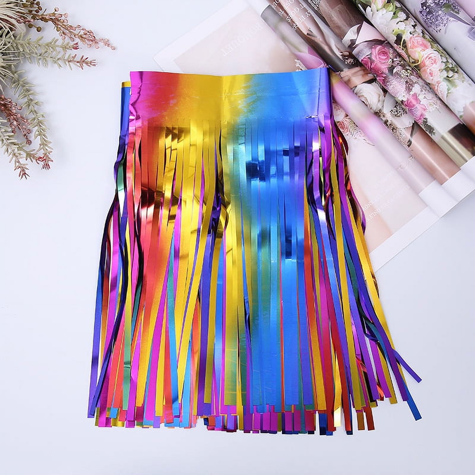 Nvzi-c 5 Pack Foil Fringe Banner Hanging Patry Decoration Backdrop for ...