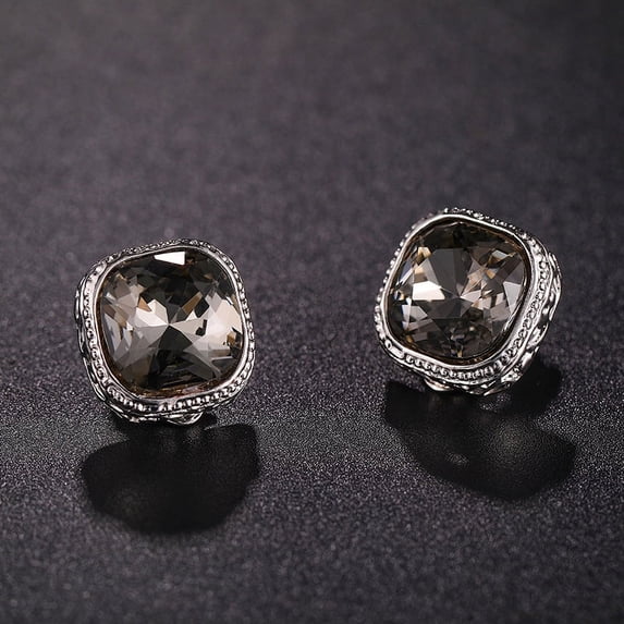 Nvzi-c Cubic Zirconia Crystal Clip-On Earrings,for Clip On Earrings for ...