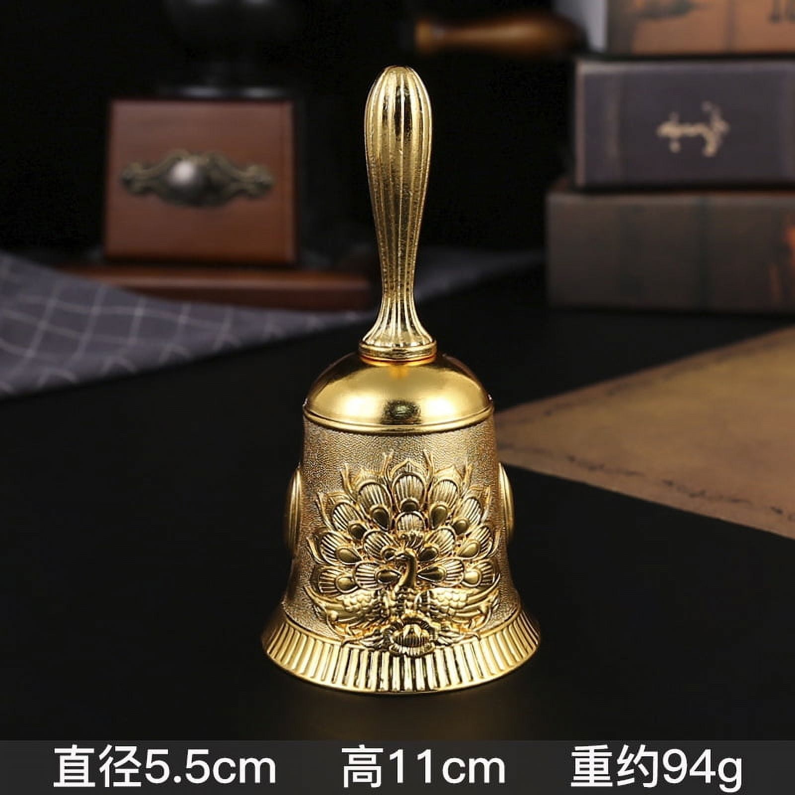 Nvzi-c Hand Bell, Engraved Peacock Call Bell Handheld Bell for Wedding ...