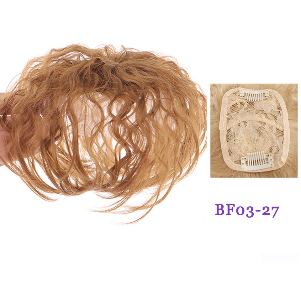 Nvzi-c Small Area Short Curly Human Hair Topper Fluffy Curly Hair ...
