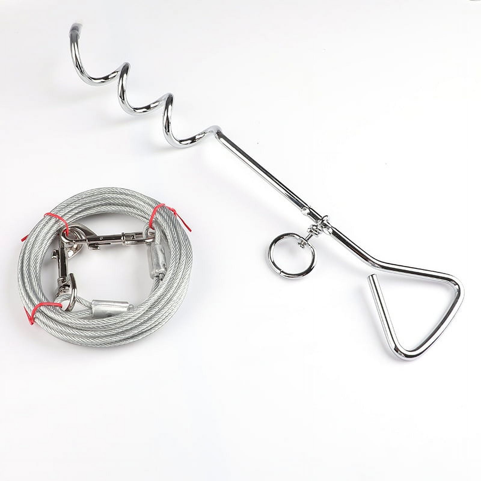 Nvzi-c dog leash and wooden stake set, suitable for large dogs in yards ...