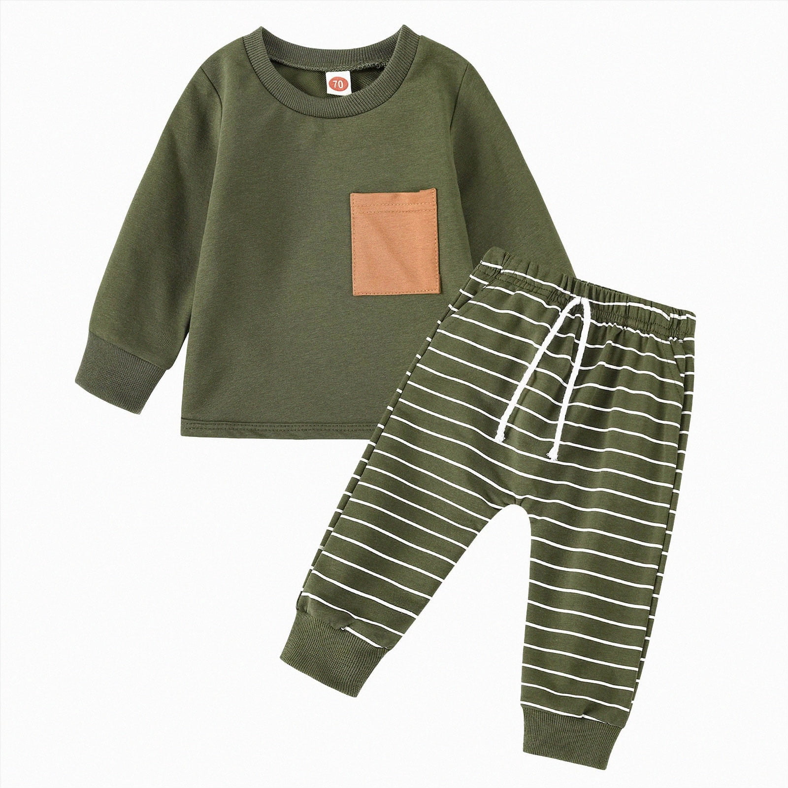 Nwiuh Toddler Baby Boy Clothes Long Sleeve Sweatshirt Pants Set Fall ...