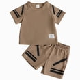 Nwiuh Tween Boys Clothes Summer Simple Print T-Shirt Shorts Set 2 ...