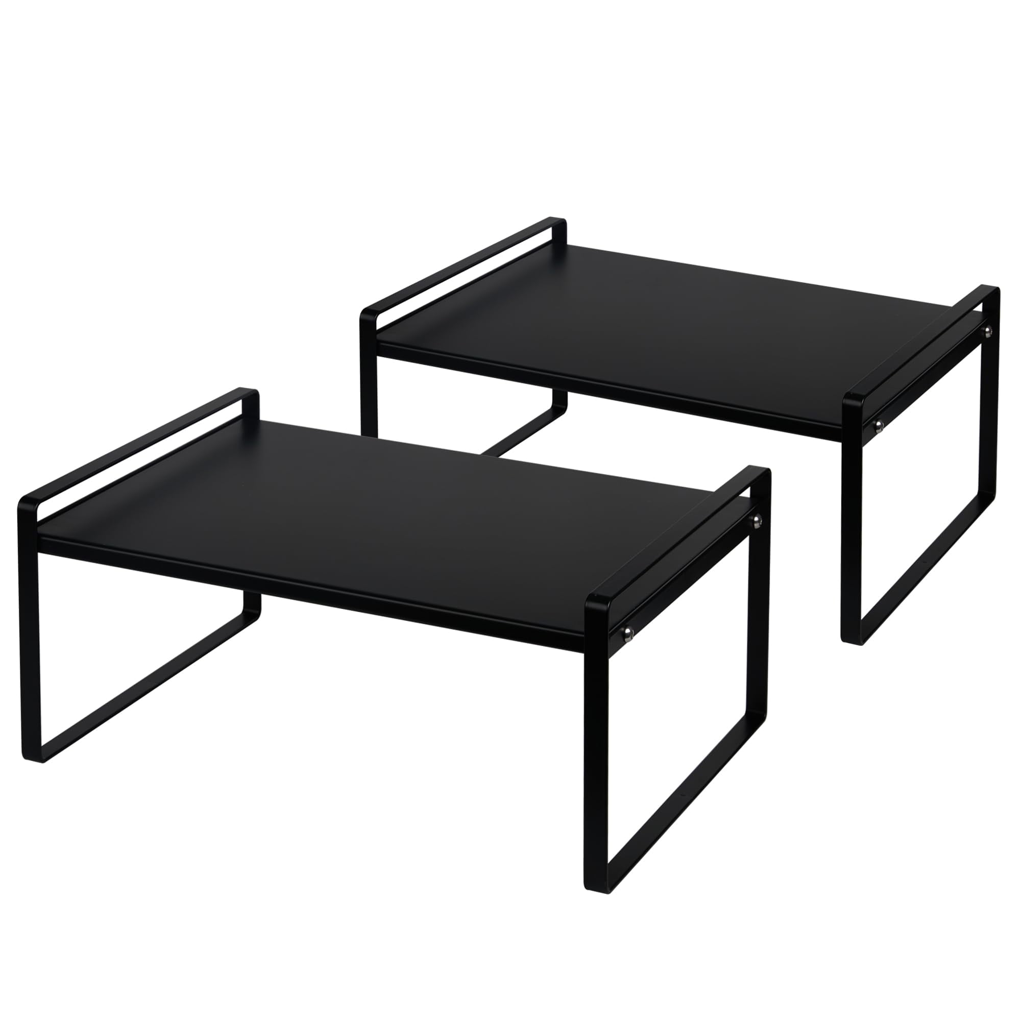 Nxconsu 2Pack Cabinet Shelves Stackable Shelf Organizer Rack Riser for ...