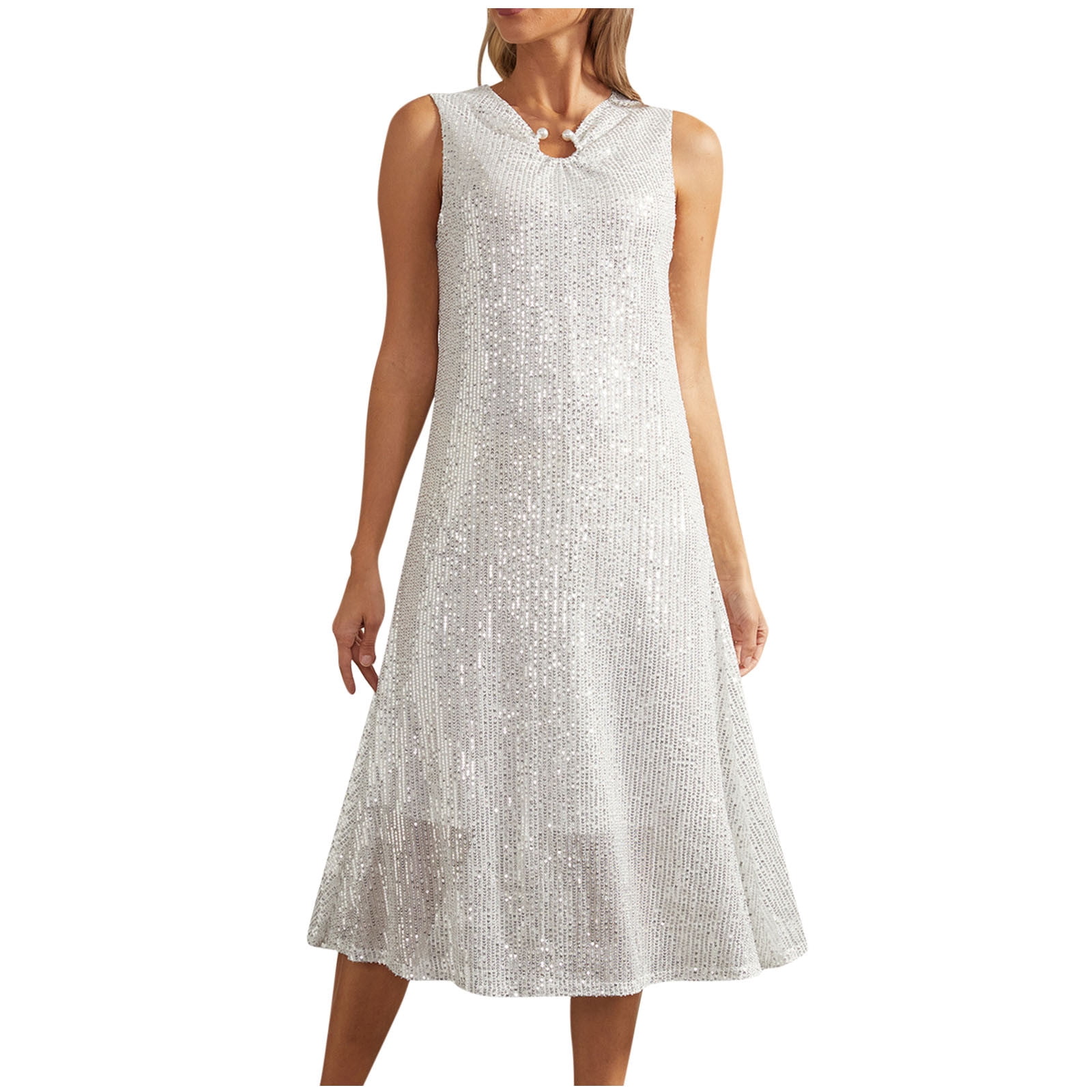 Nxznwn Women's Sequin Dress Wedding Guest Dresses Mother of The Bride ...