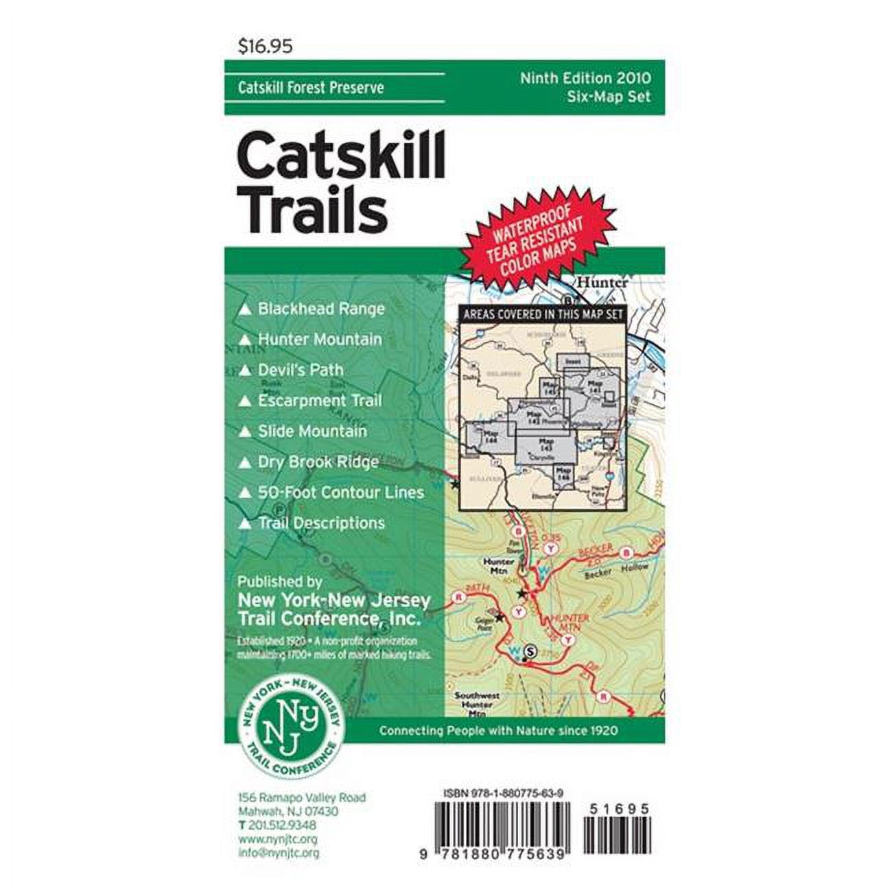 Ny-Nj Trail Conference Catskill Trails Map - Walmart.com
