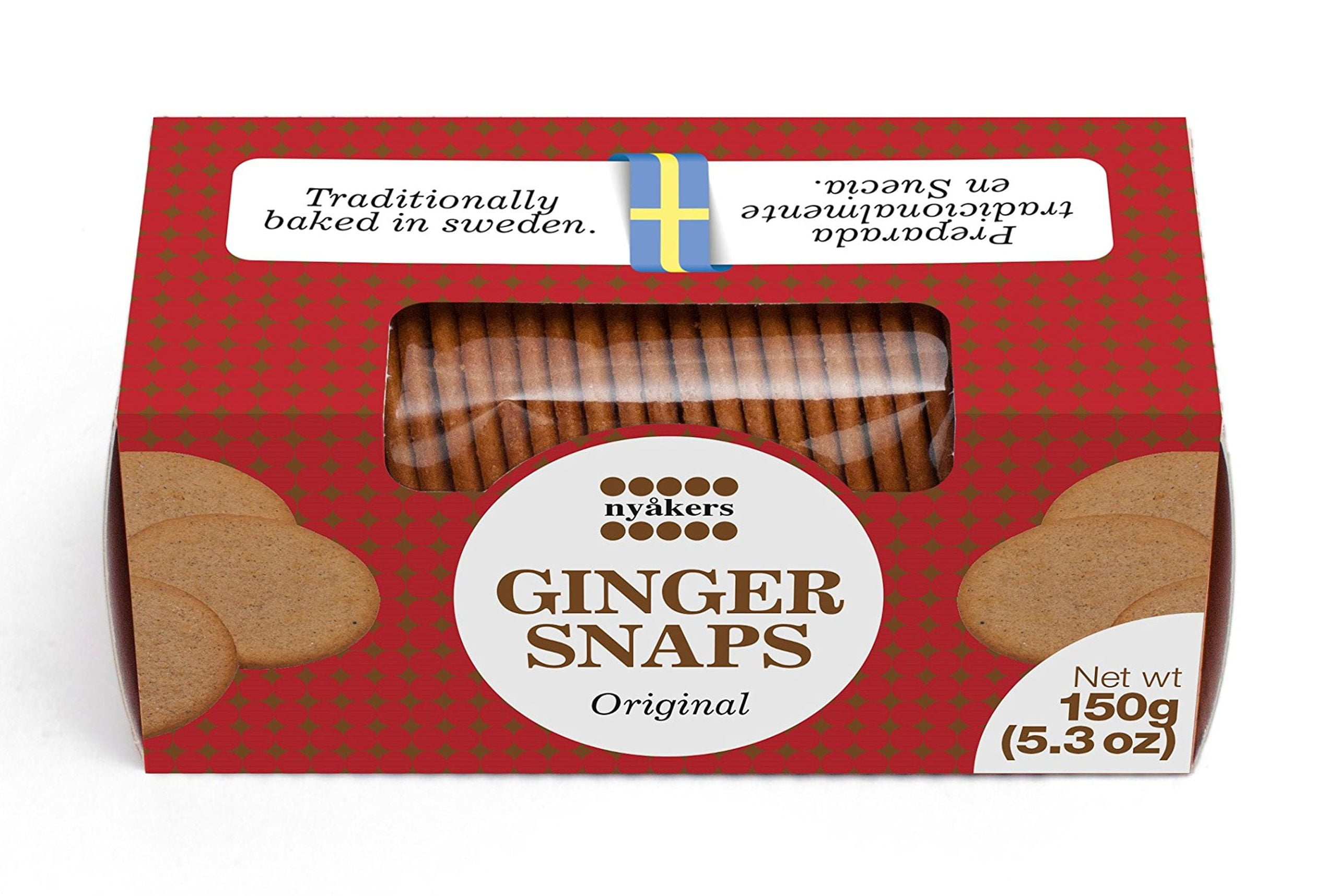 Nyakers Swedish Ginger Snaps, MMF7 Original Flavor, 150 grams - Walmart.com