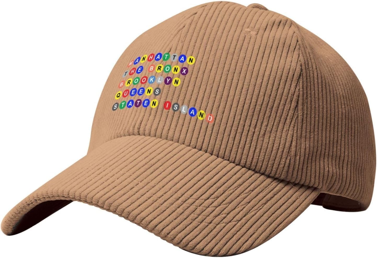 Nycs Five Boroughs in Subway Bubbles Classic Corduroy Cotton Baseball ...