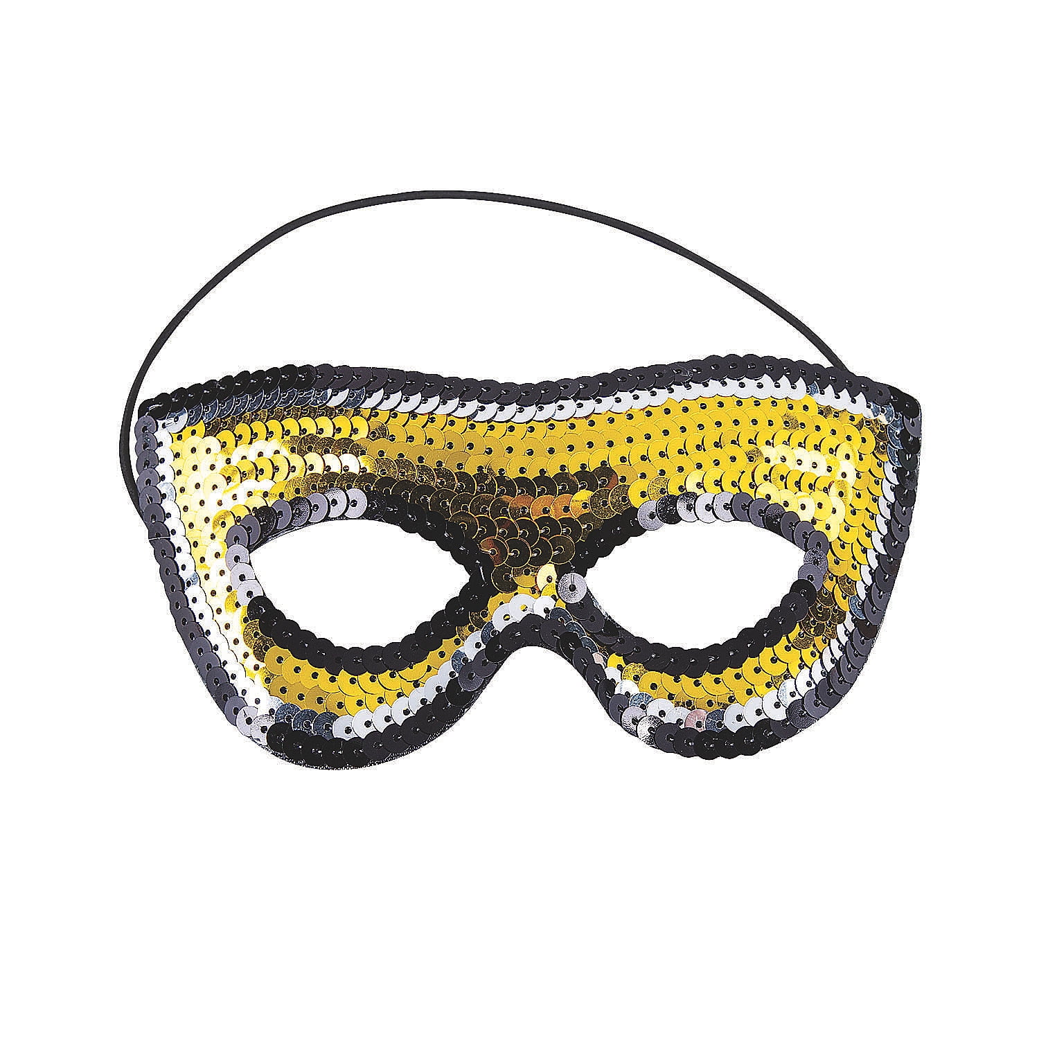 Nye Black Gold Sequin Masks - Party Wear - 12 Pieces - Walmart.com