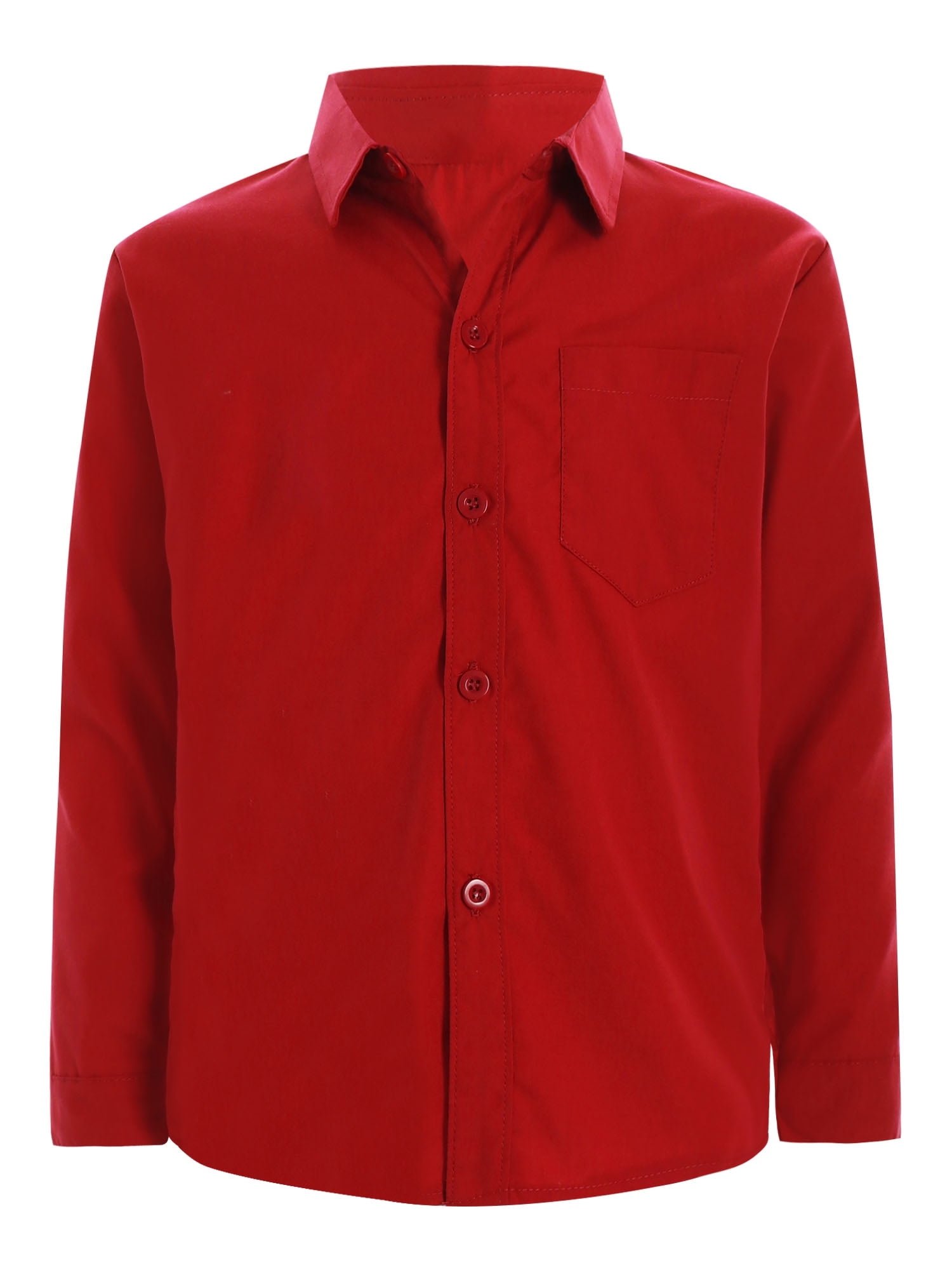 Nyeemya Little Boy's School Uniform Button Down Oxford Shirt Solid ...