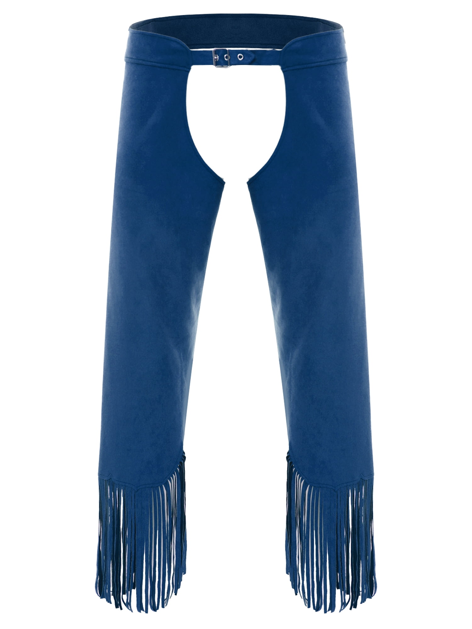 Nyeemya Men's Western Style Cowboy Chaps Fringe Overpants Trousers for ...