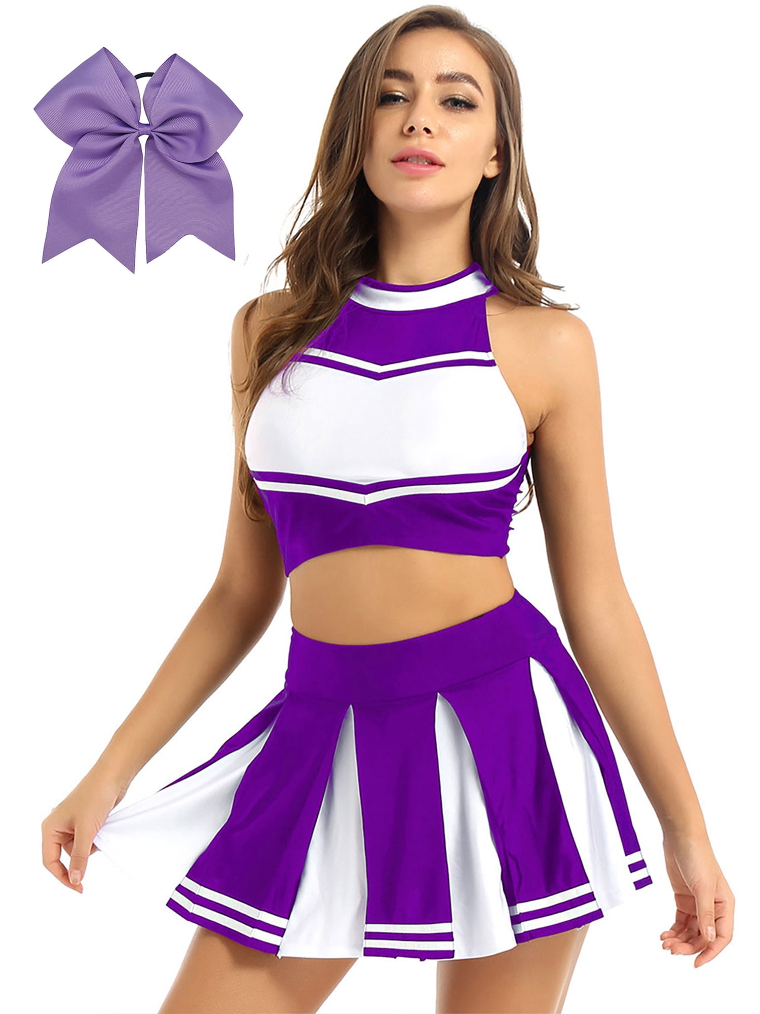 Nyeemya Women Girls Cheerleading Outfits Cheer Dance Performance ...