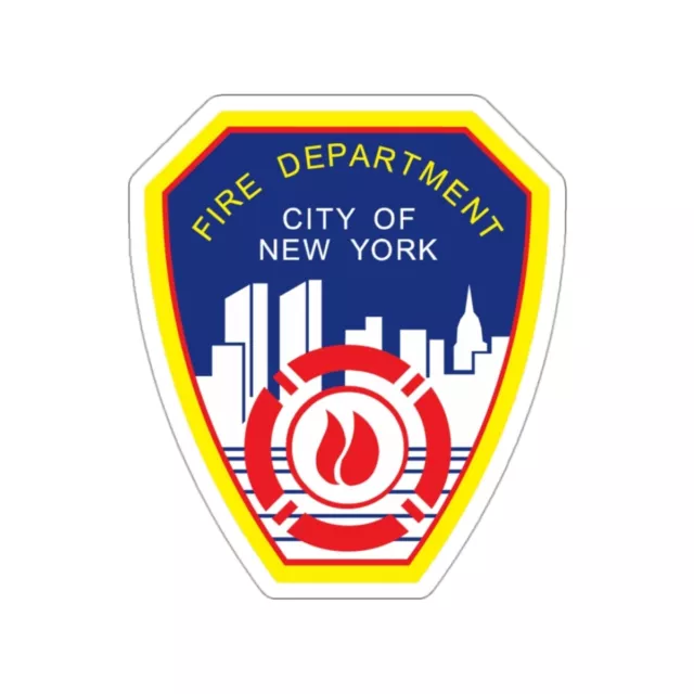 Nyfd Fire Department Patch Traditional Classic Logo Design Stickers ...