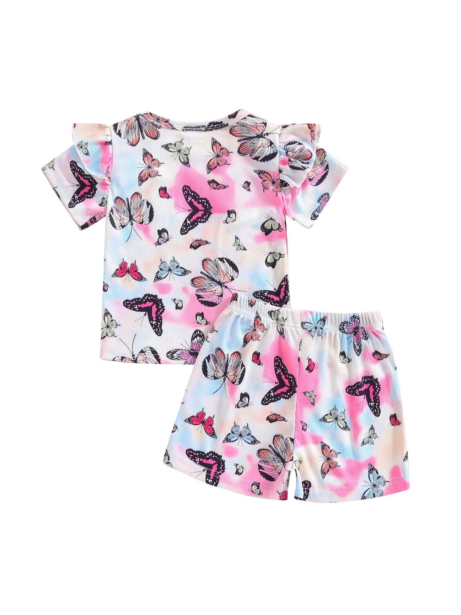 Nygoyerh Toddler Baby Girls Cute Shorts Sets Butterfly Print Short ...