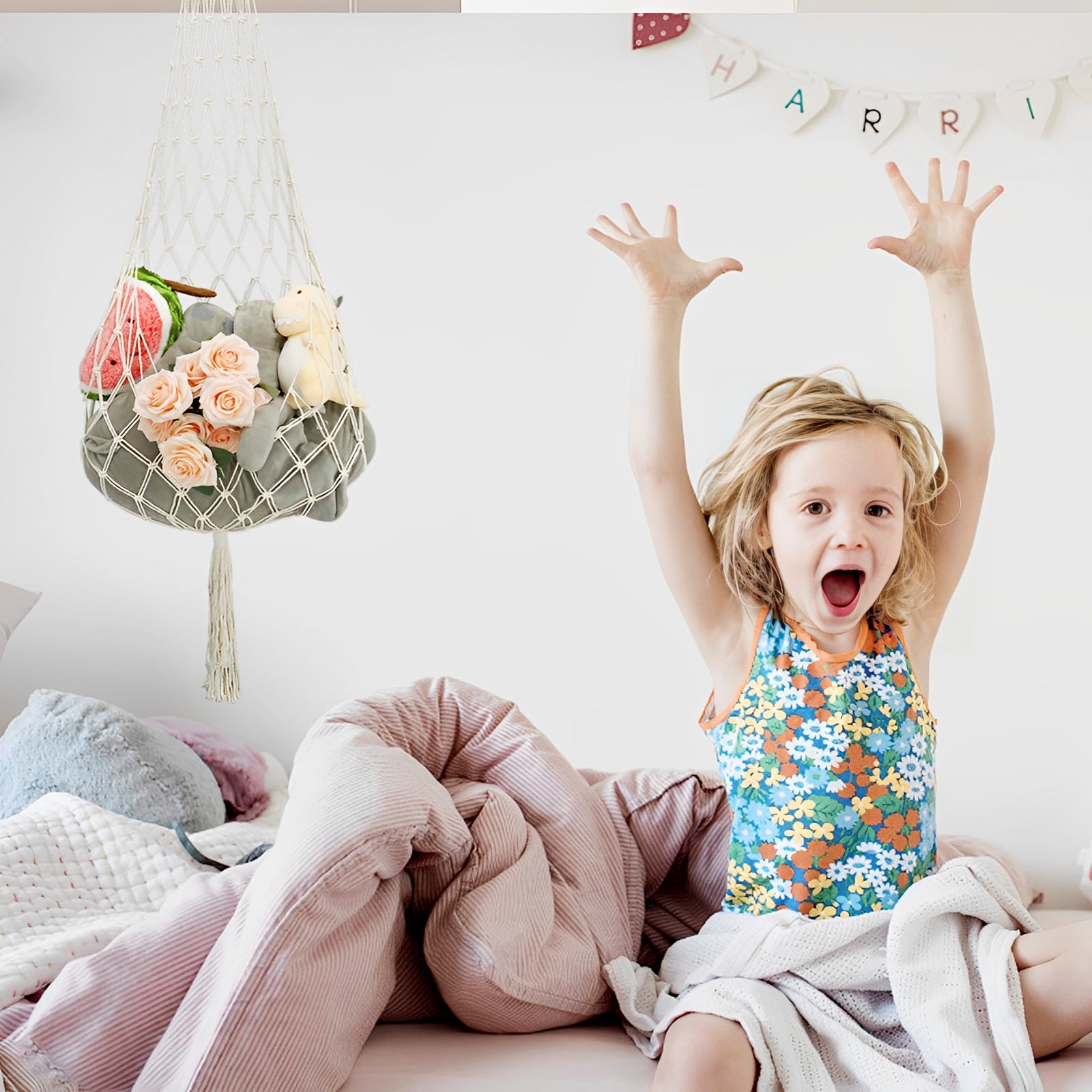 Nyidpsz 180cm Plush Toy Storage Hammock Stuffed Animal Net Hanging ...