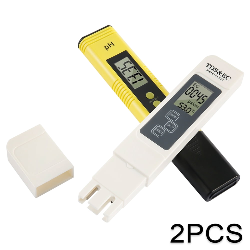 Lzvxtym 2Pcs Digital PH Meter, TDS EC Pool Tester, Water Purity ...