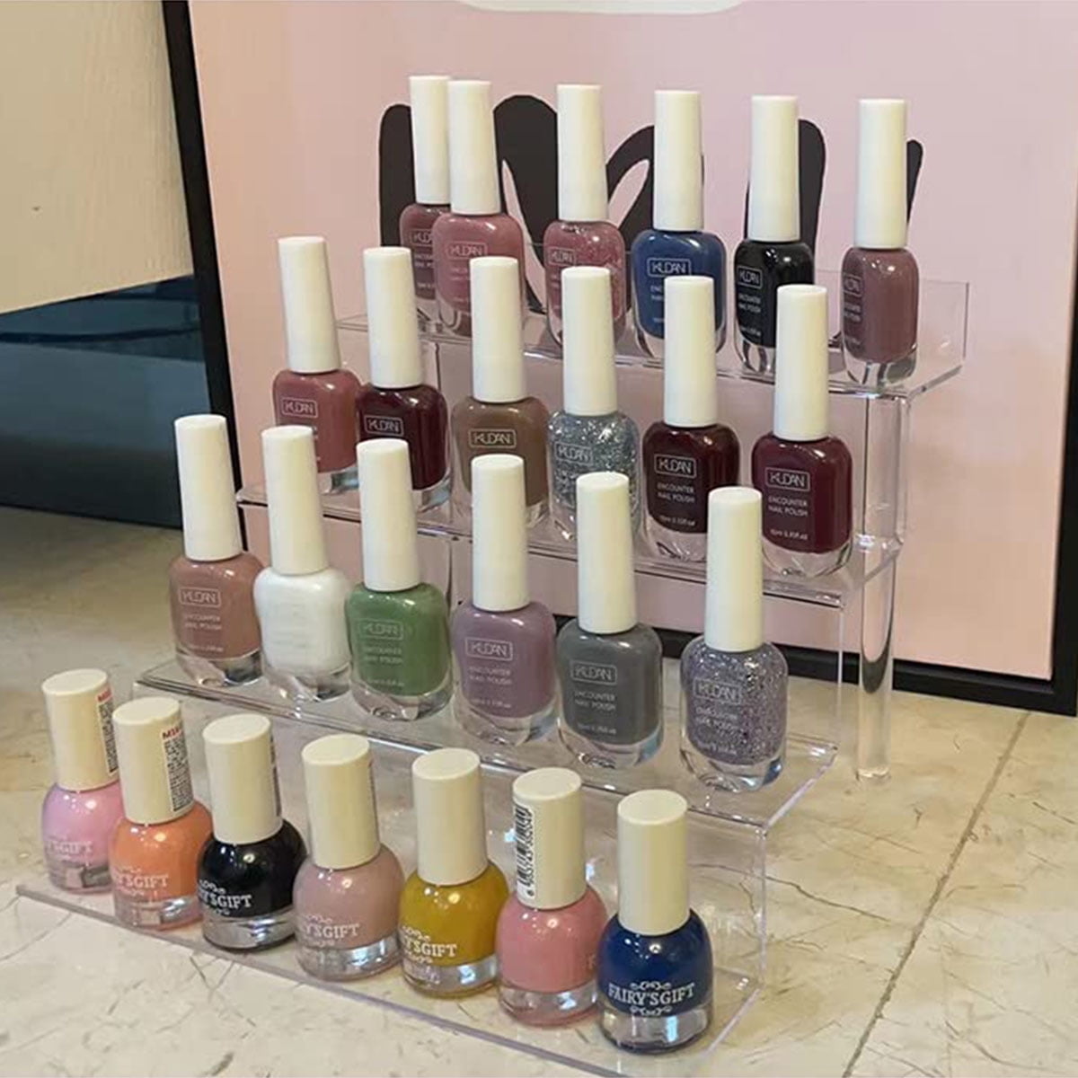 Nyidpsz 4 Tier Acrylic Risers Display Stand Tiered Shelf Clear Tiered ...