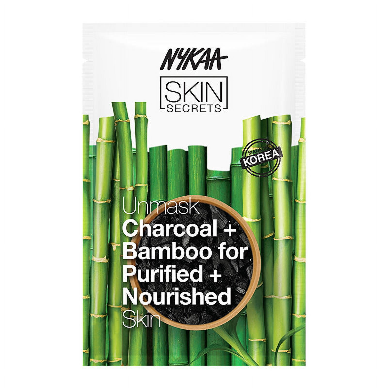 Nykaa Skin Secrets Exotic Indulgence Charcoal + Bamboo Sheet Mask ...