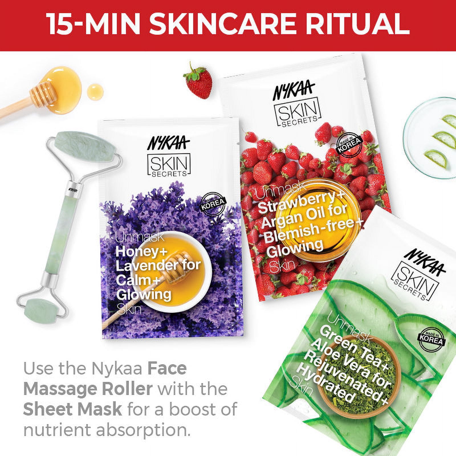 Nykaa Skin Secrets Exotic Indulgence Rose + Goat Milk Sheet Mask For ...