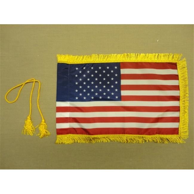 Nyl-Glo U.S. Auto Flag with Fringe-12 in. X 18 in. - Walmart.com