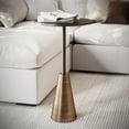 Nyla Round Bronze Pedestal End Table - Walmart.com