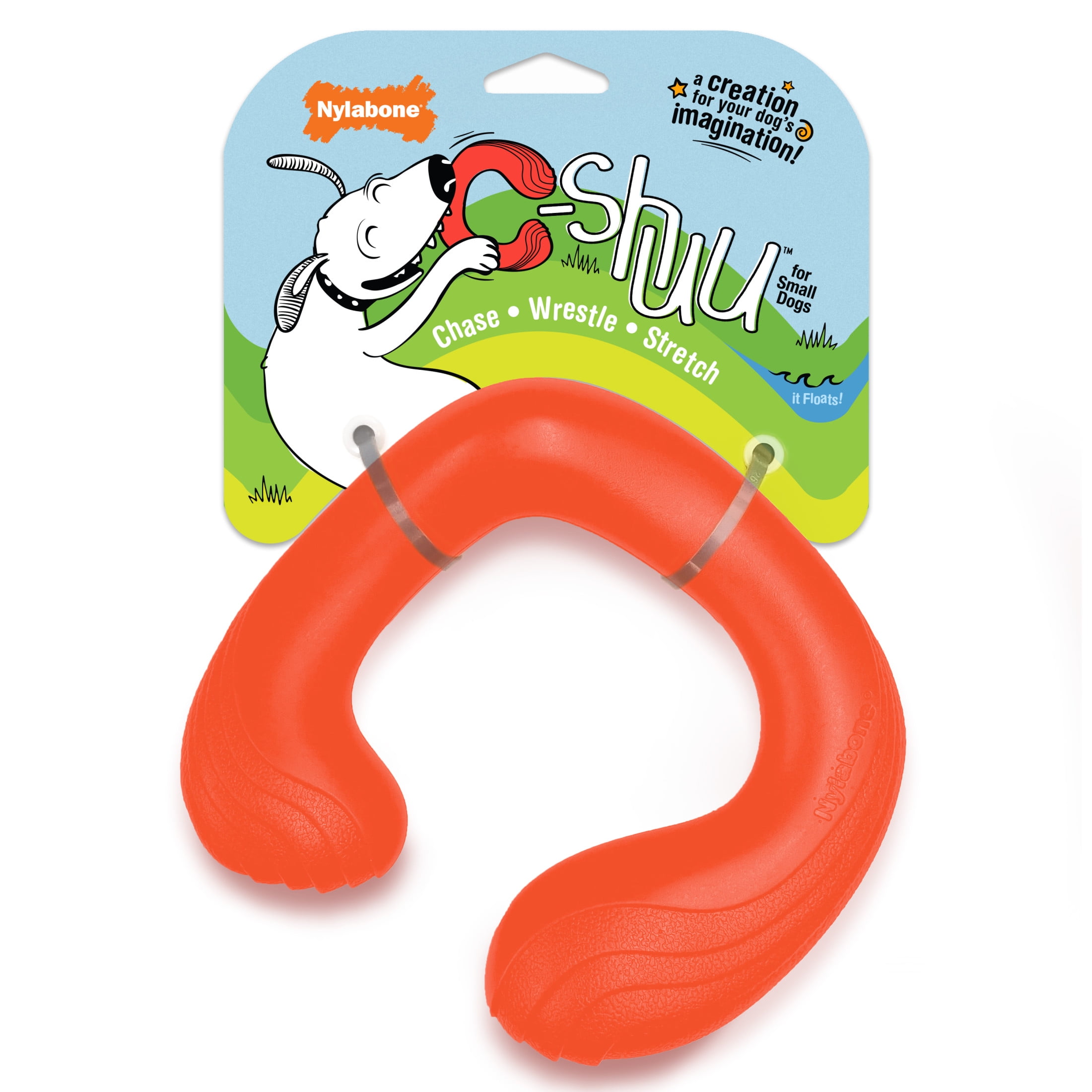 Nylabone C-Shuu Interactive Dog Toy for Small Dogs, Lightweight Squishy ...
