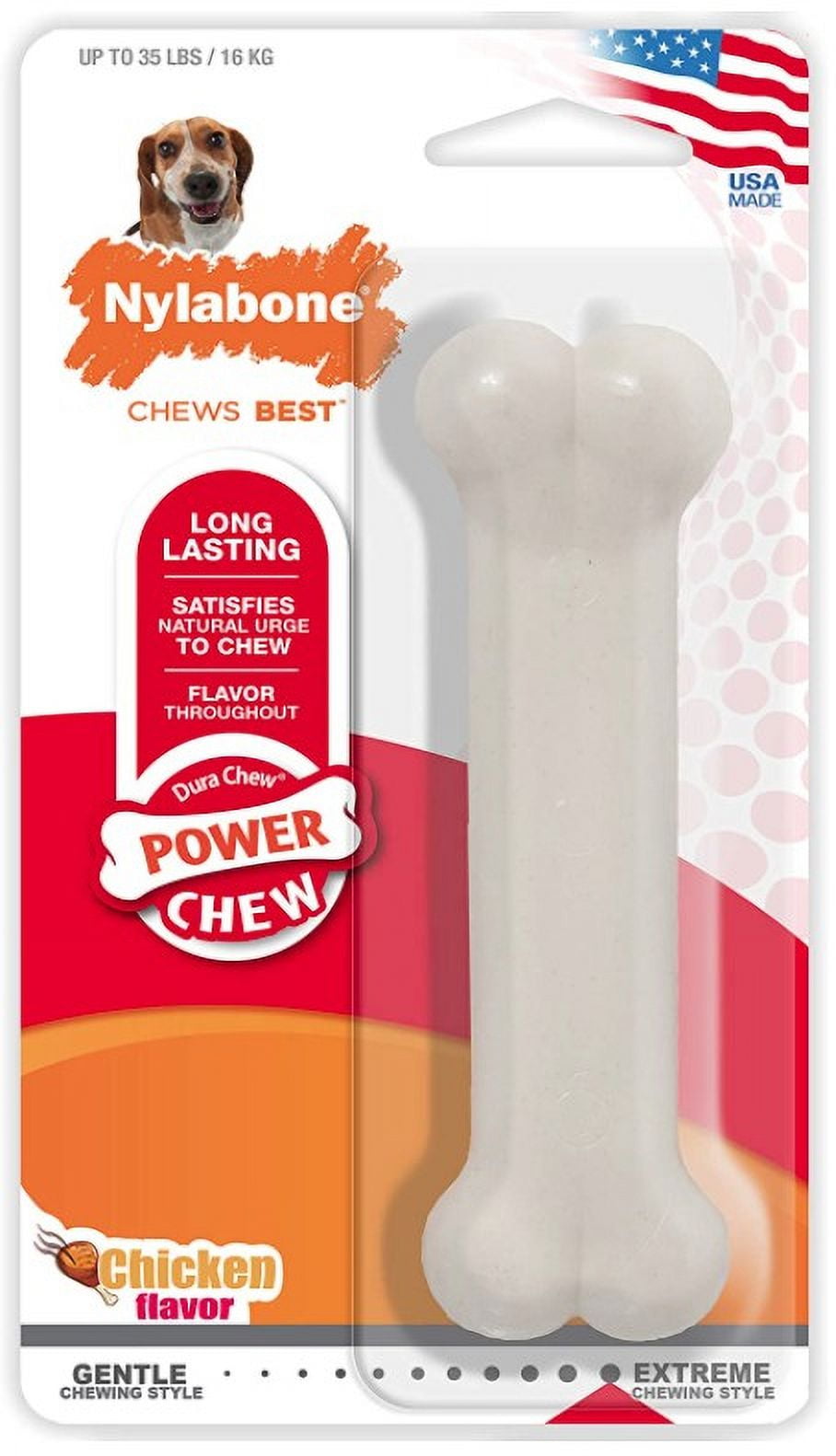 Nylabone Dura Chew Bone Chicken Flavor Wolf - Walmart.com