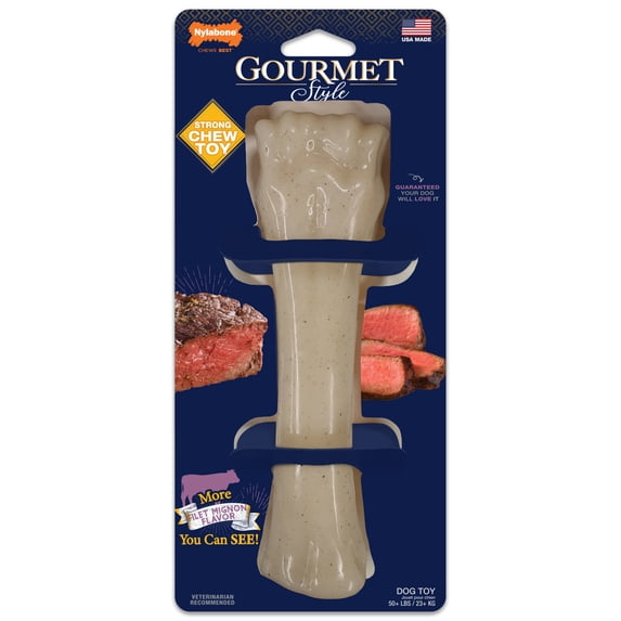 Nylabone Strong Chew Gourmet Style Knuckle Bone Dog Toy, Dog Chew Toy ...