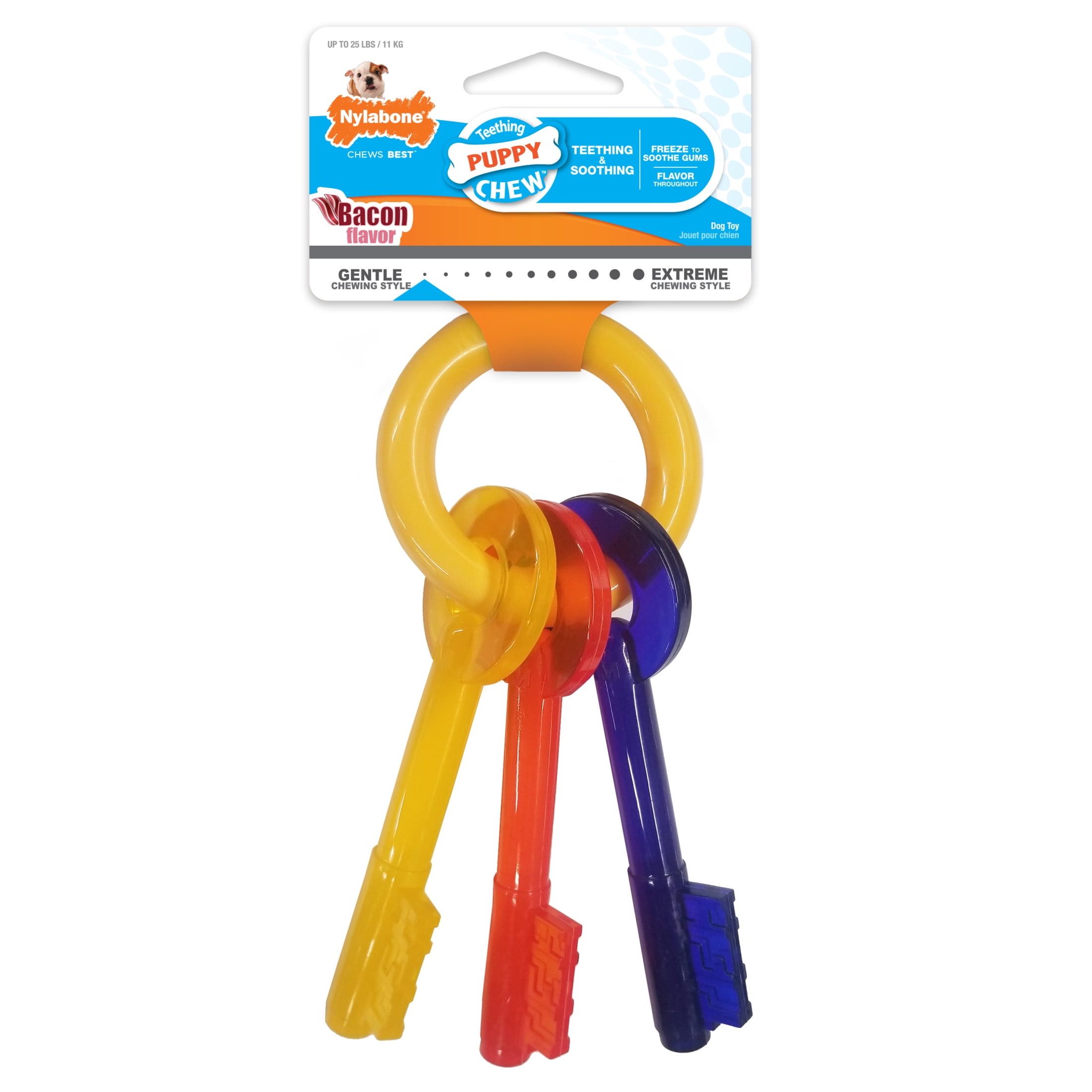 Nylabone Puppy Teething Keys Dog Toy - Chew Toy for Small to Large Size ...