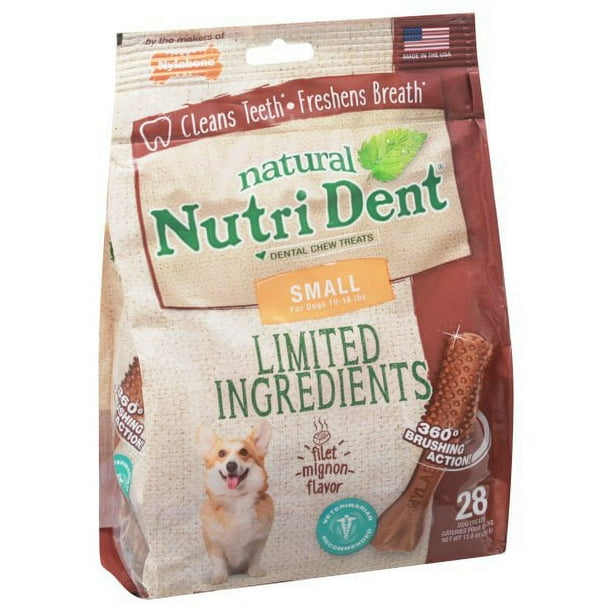 Nylabone Natural Nutri Dent Filet Mignon Dental Chews - Limited ...