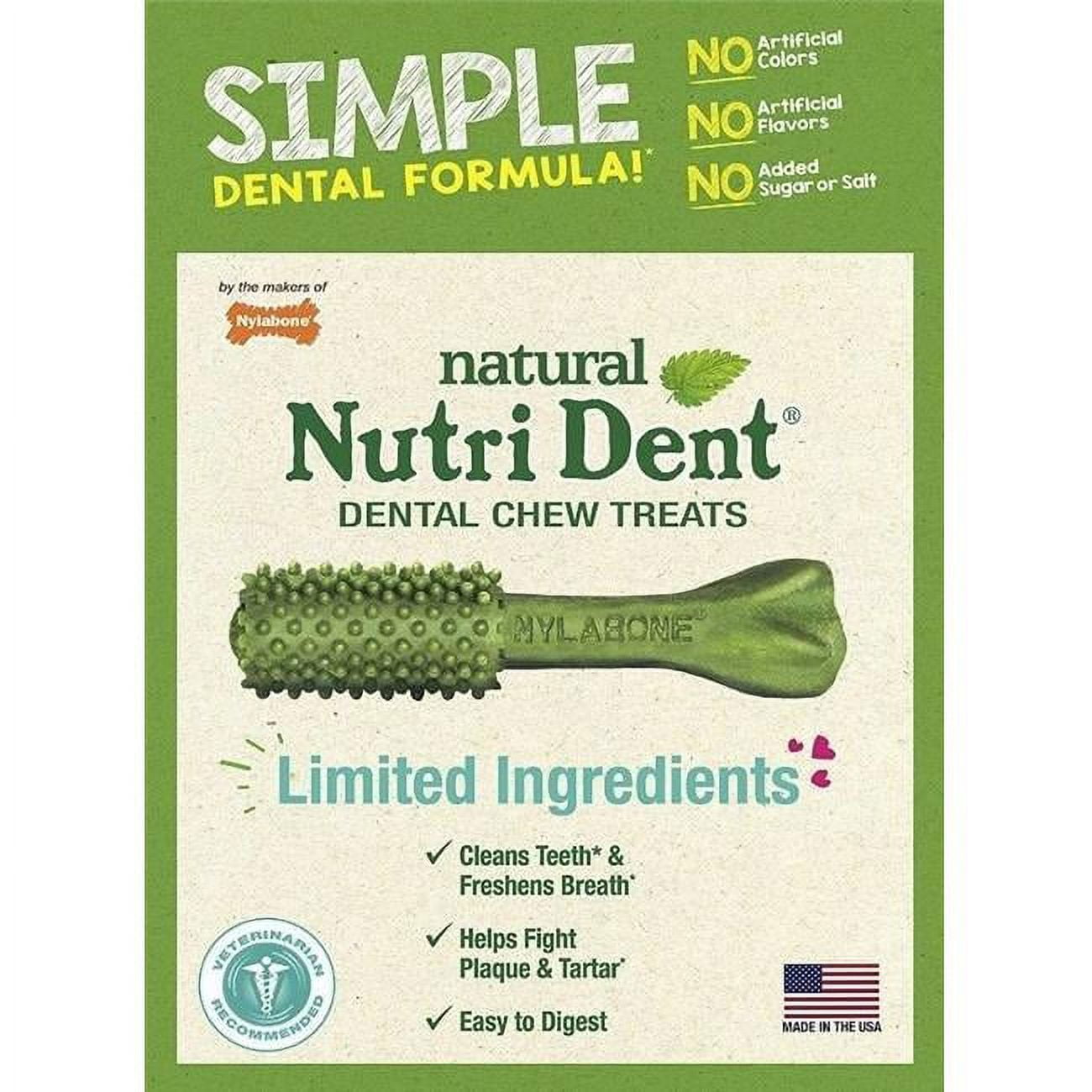 Nylabone Nutri Dent Natural Dental Chew Dog Treats, Fresh Breath ...