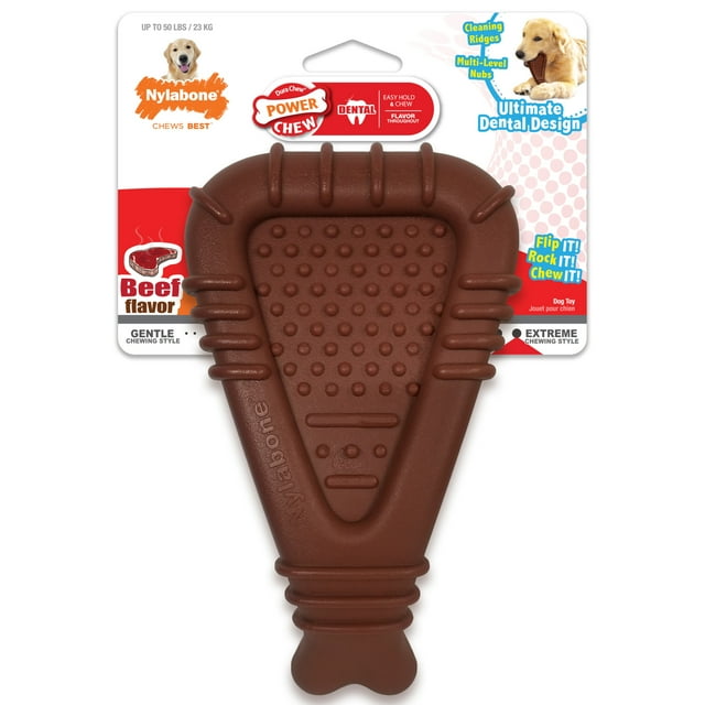Nylabone Power Chew Arch Bone Dog Dental Chew Toy Beef Large (1 Count ...