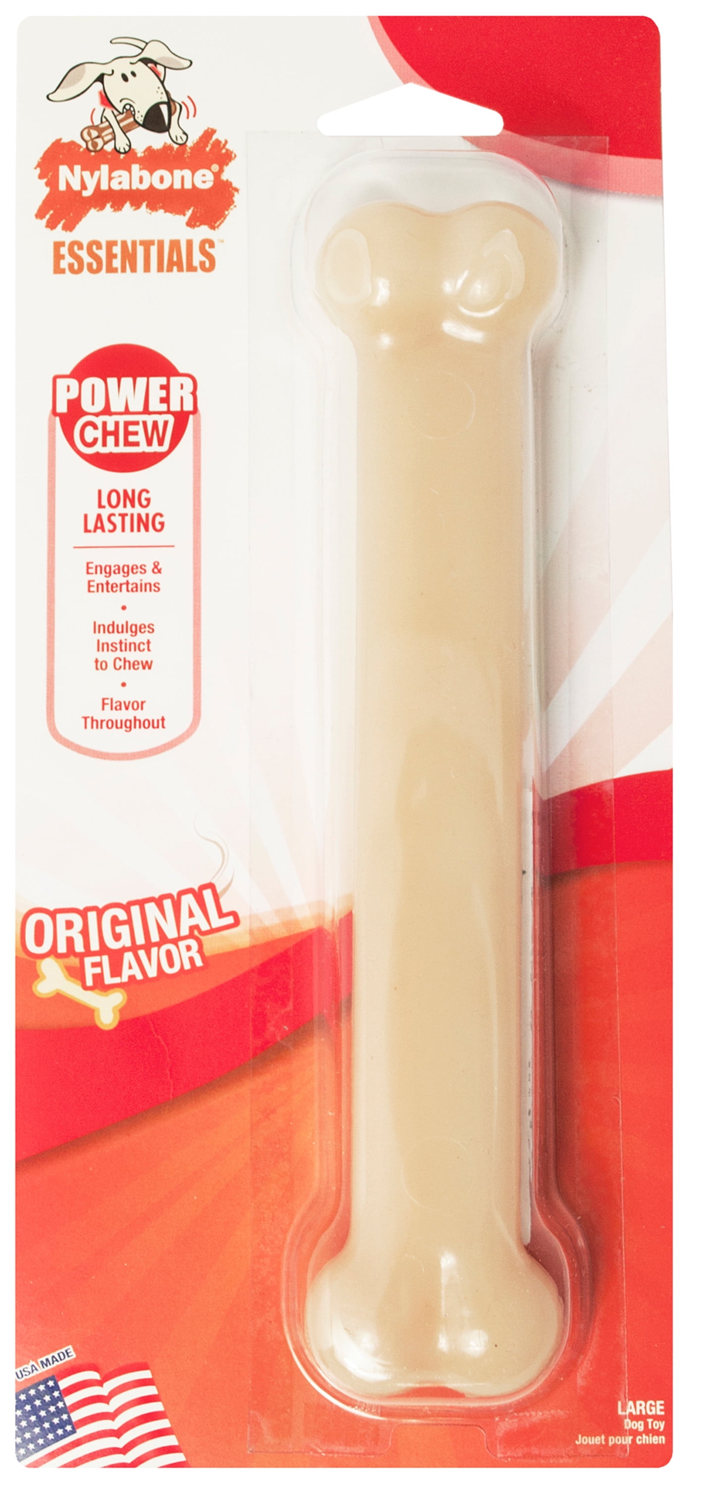 Nylabone Power Chew Flavored Durable Chew Toy for Dogs Original Flavor ...