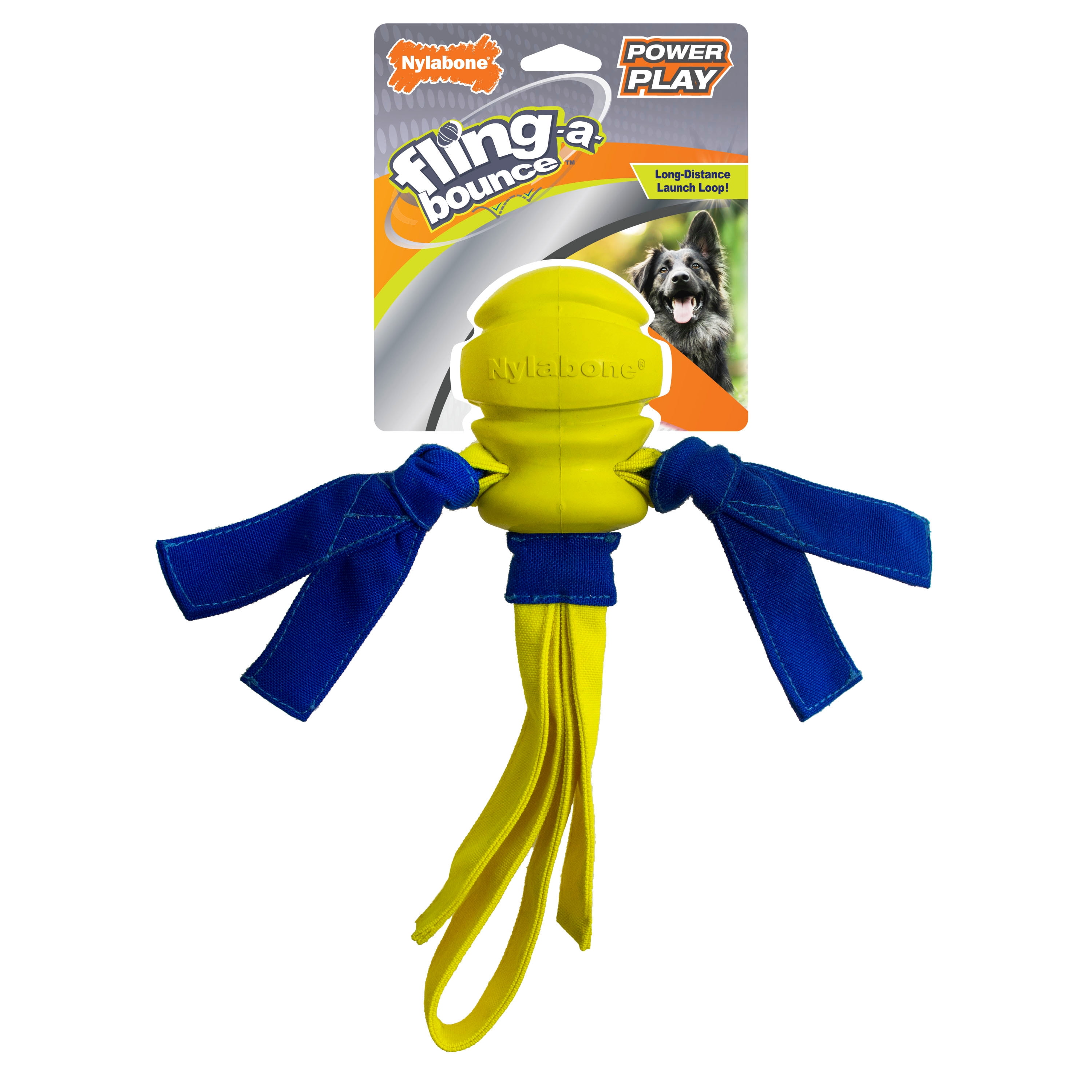 Nylabone Power Play Dog Fetch Toys Fling-a-Bounce Large (1 Count ...