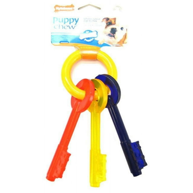 Nylabone Puppy Chew Teething Keys Chew Toy Small (For Dogs up to 25 lbs ...