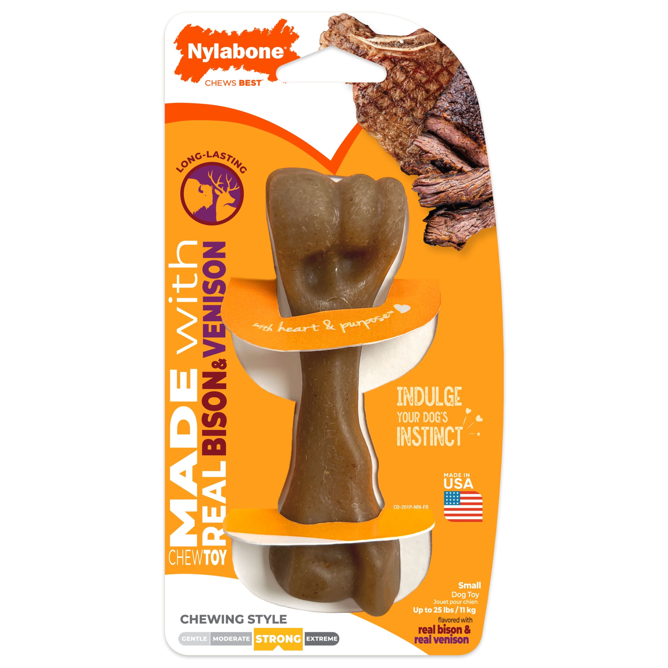 Nylabone Strong Chew Femur Bone Dog Toy, Dog Chew Toy, Made with Real ...