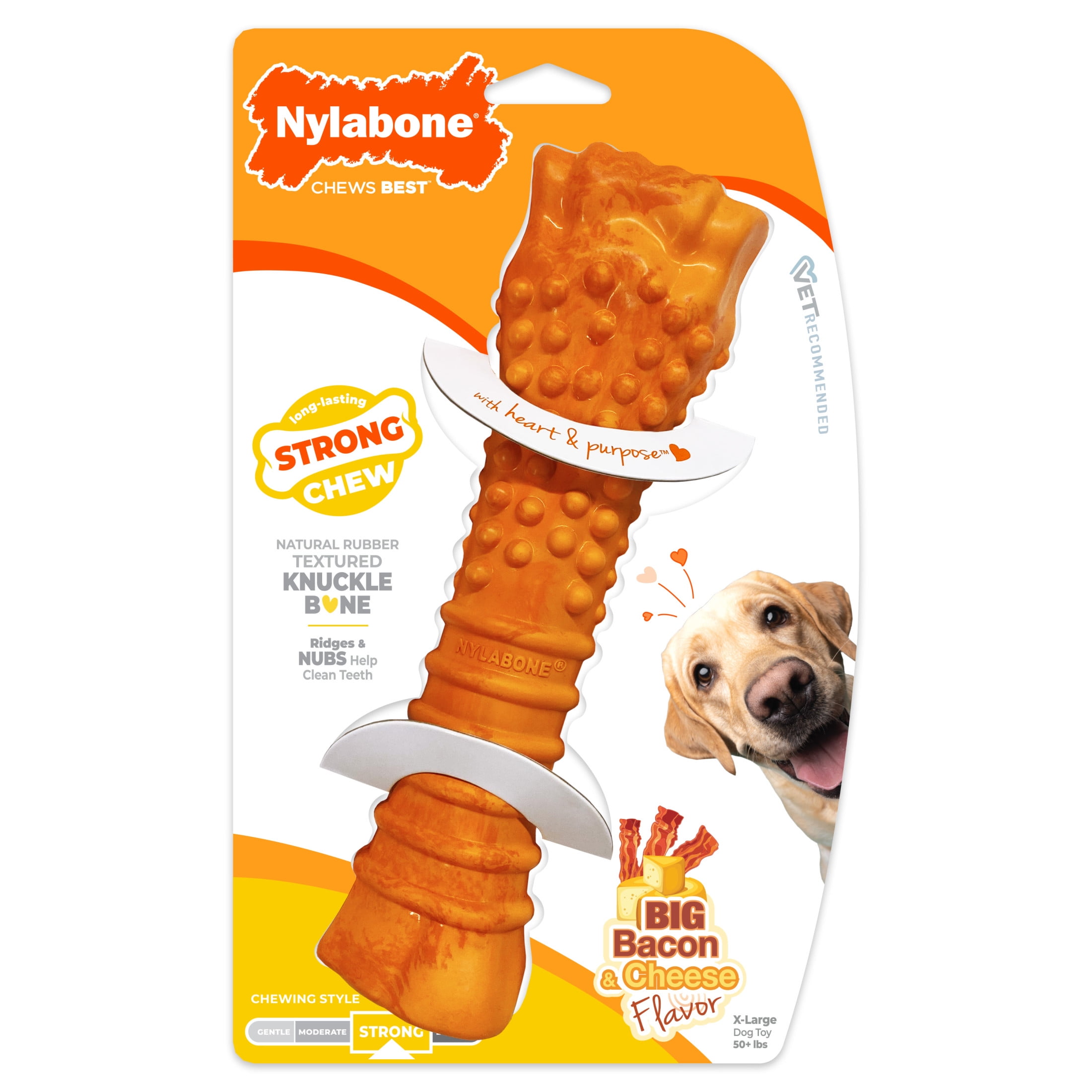Nylabone Strong Chew Textured Knuckle Bone Dog Chew Toy 70th Birthday ...