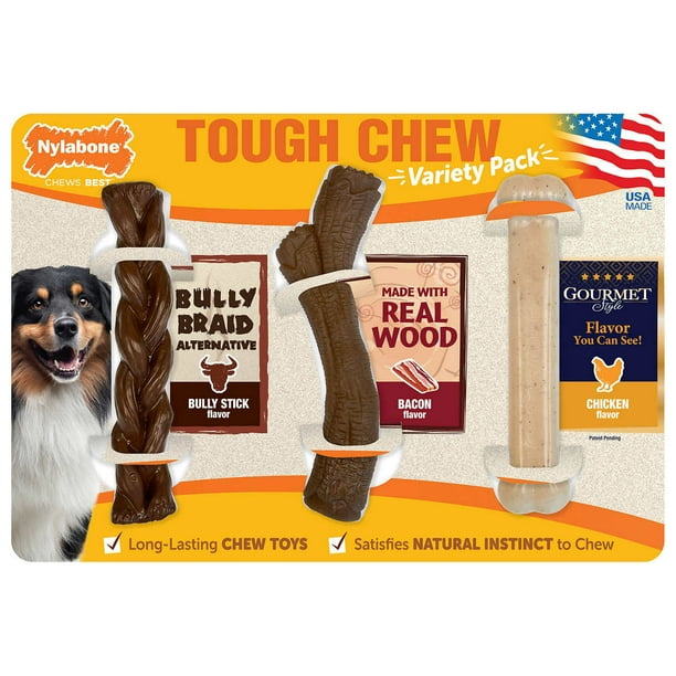 Nylabone Tough Dog Chew Variety Pack, 3 Count - Walmart.com Nylabone Tough Dog Chew Variety Pack, 3 Count - Walmart.com