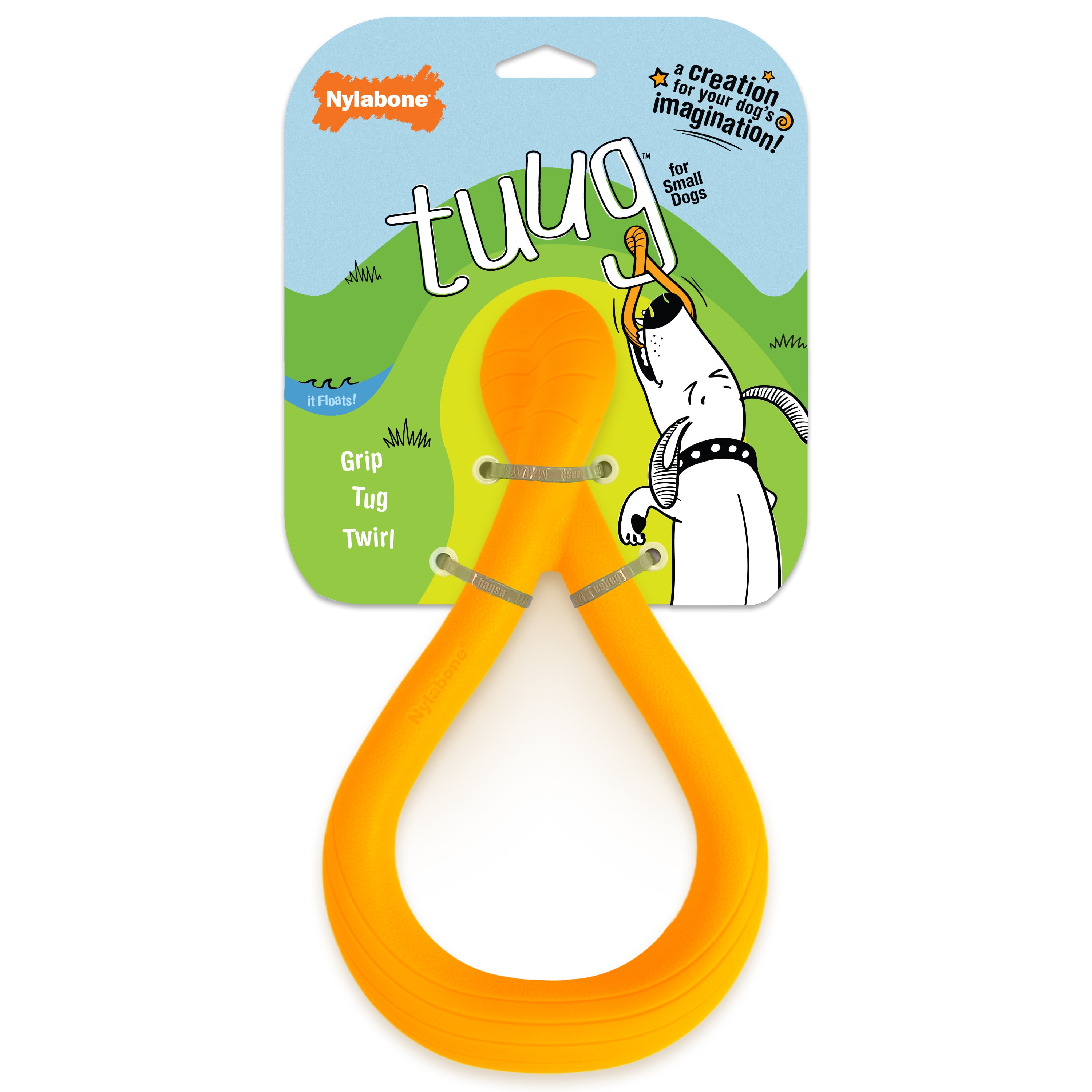 Nylabone Tuug Interactive Small Dog Toy for Dog Enrichment, Firm Yet ...
