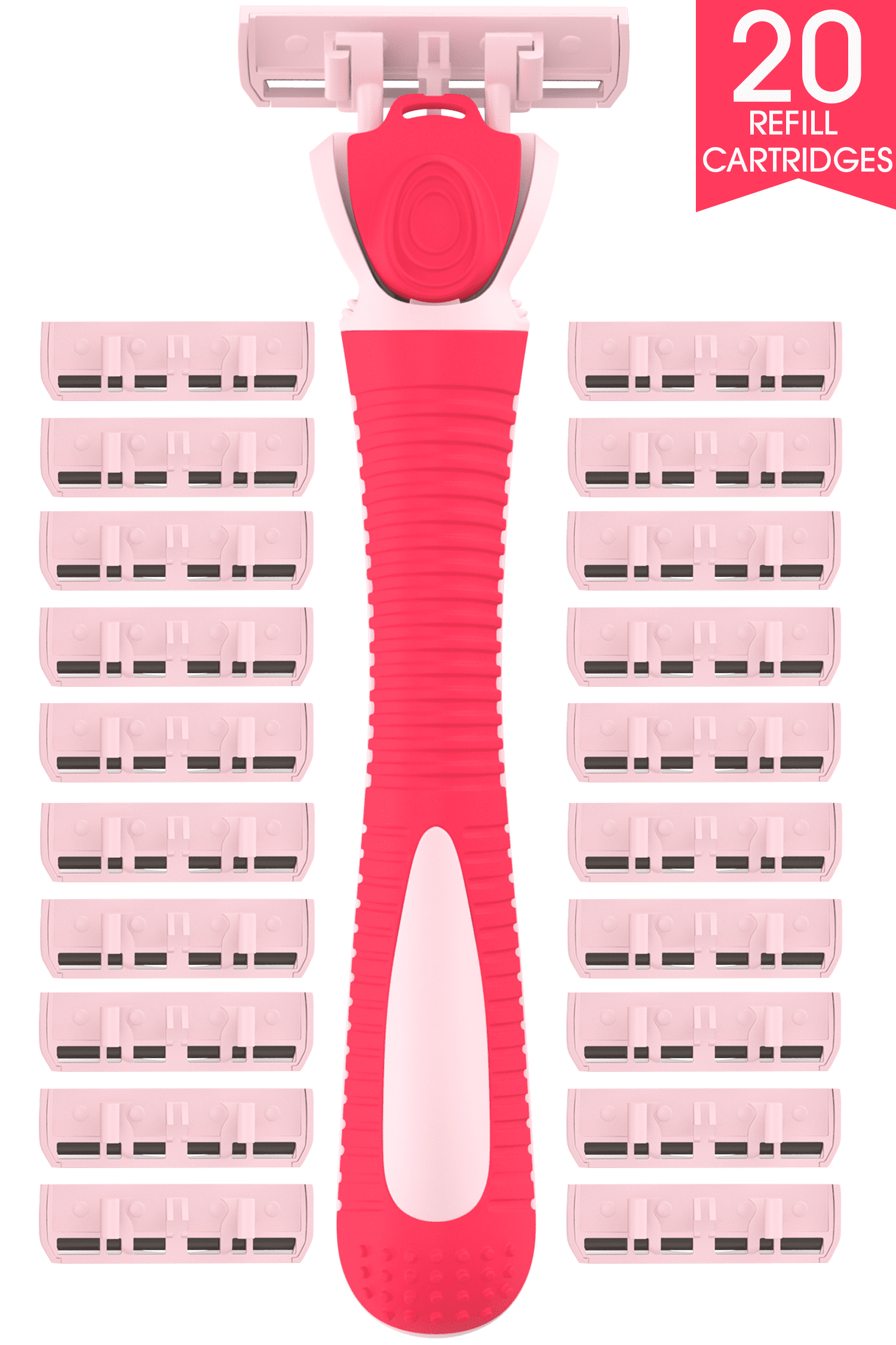 Nylea Women's Triple-Blade Razor for Sensitive Skin with 20 Refills ...