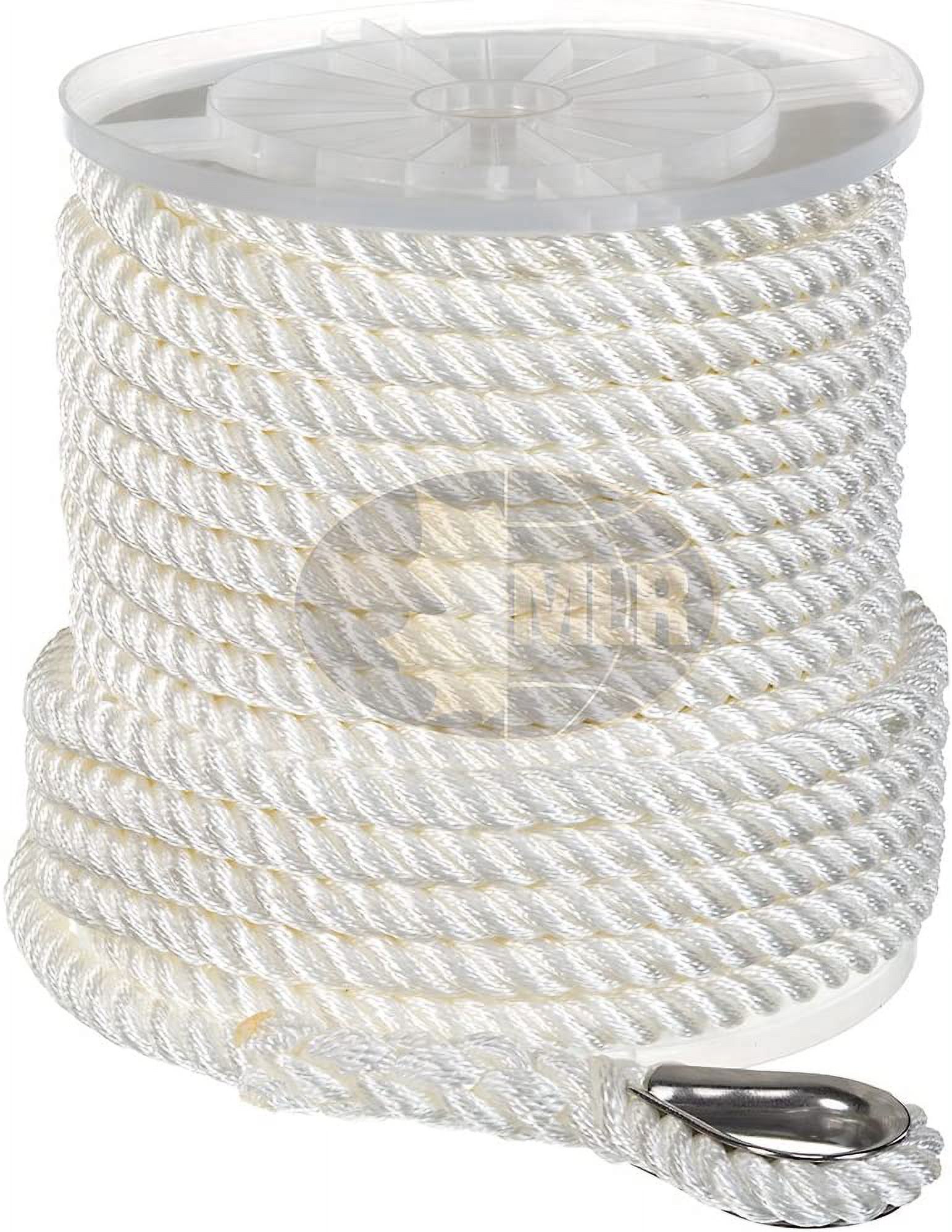 Nylon 3 Strand Anchor/Rigging Line 1/2" x 200' White - Walmart.com