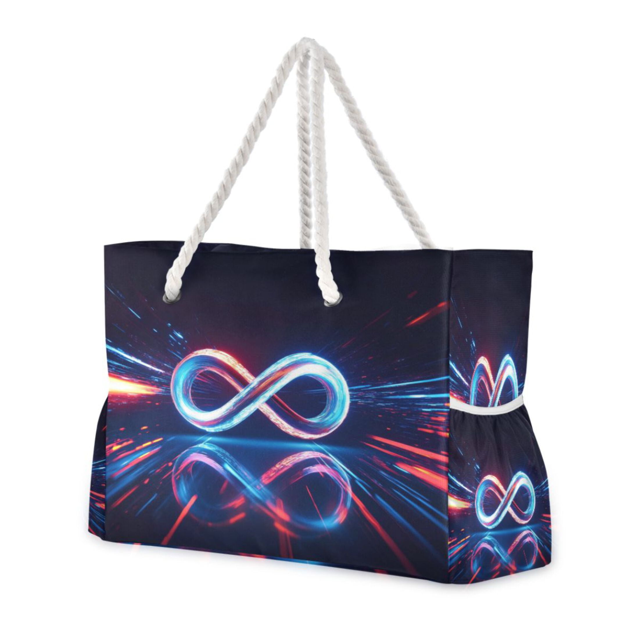 Nylon Beach Tote Bag 20.5"x15" Lightweight Carryall for Pool, Travel ...