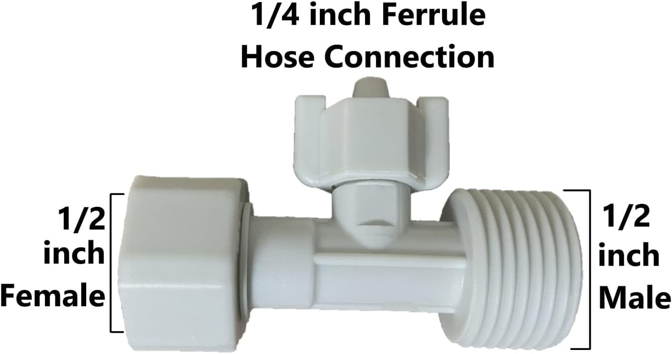 Nylon Bidet T-Adapter, 1/2 inch Male and Female End - Walmart.com