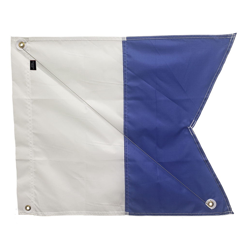 Nylon Boat Alpha Dive Flag with Brass Grommets & Steel Spring Wire ...