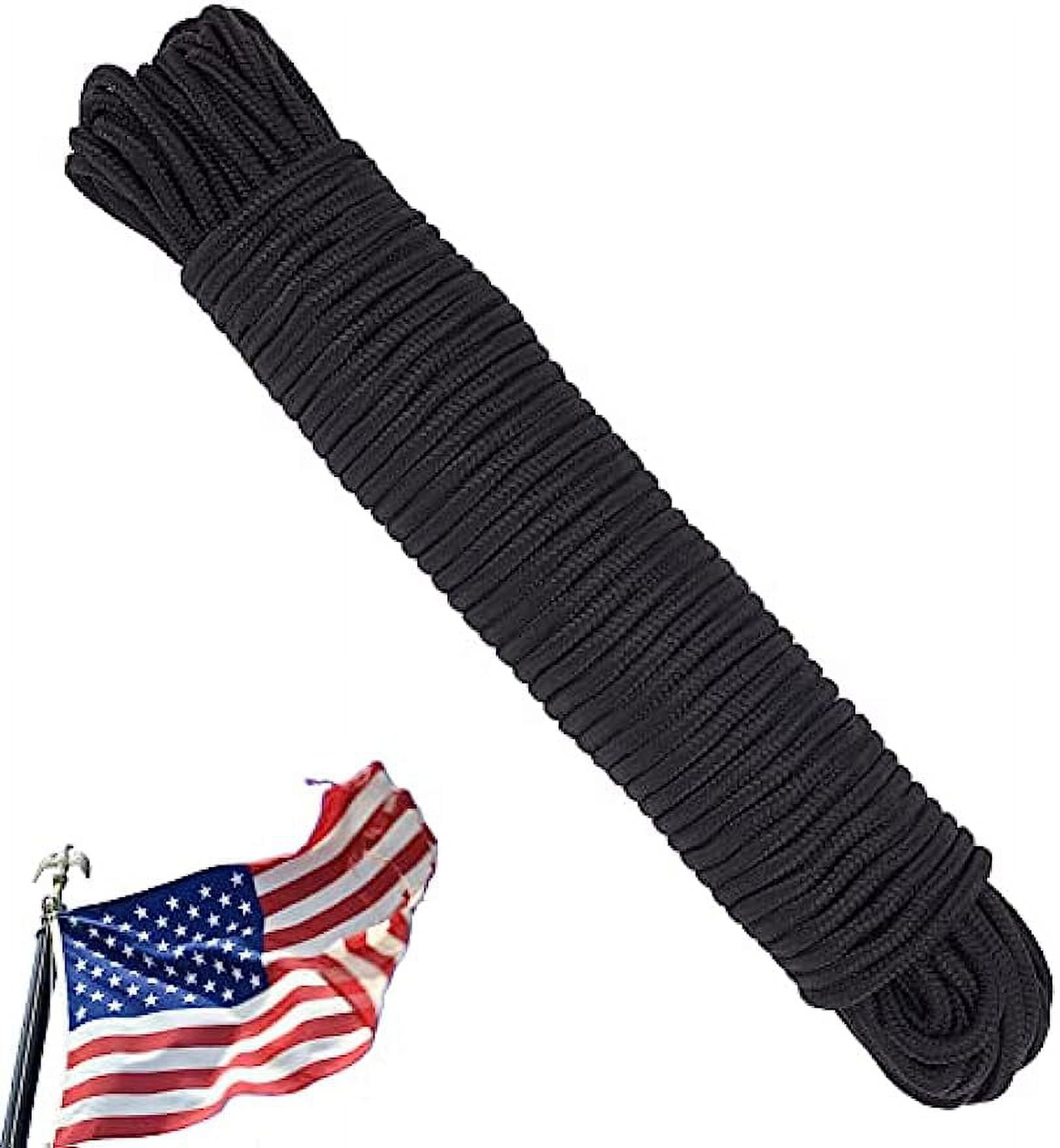 Nylon Braided Rope 6.5mm Flag Pole Halyard Rope 1/4 inch Anchor Dock ...