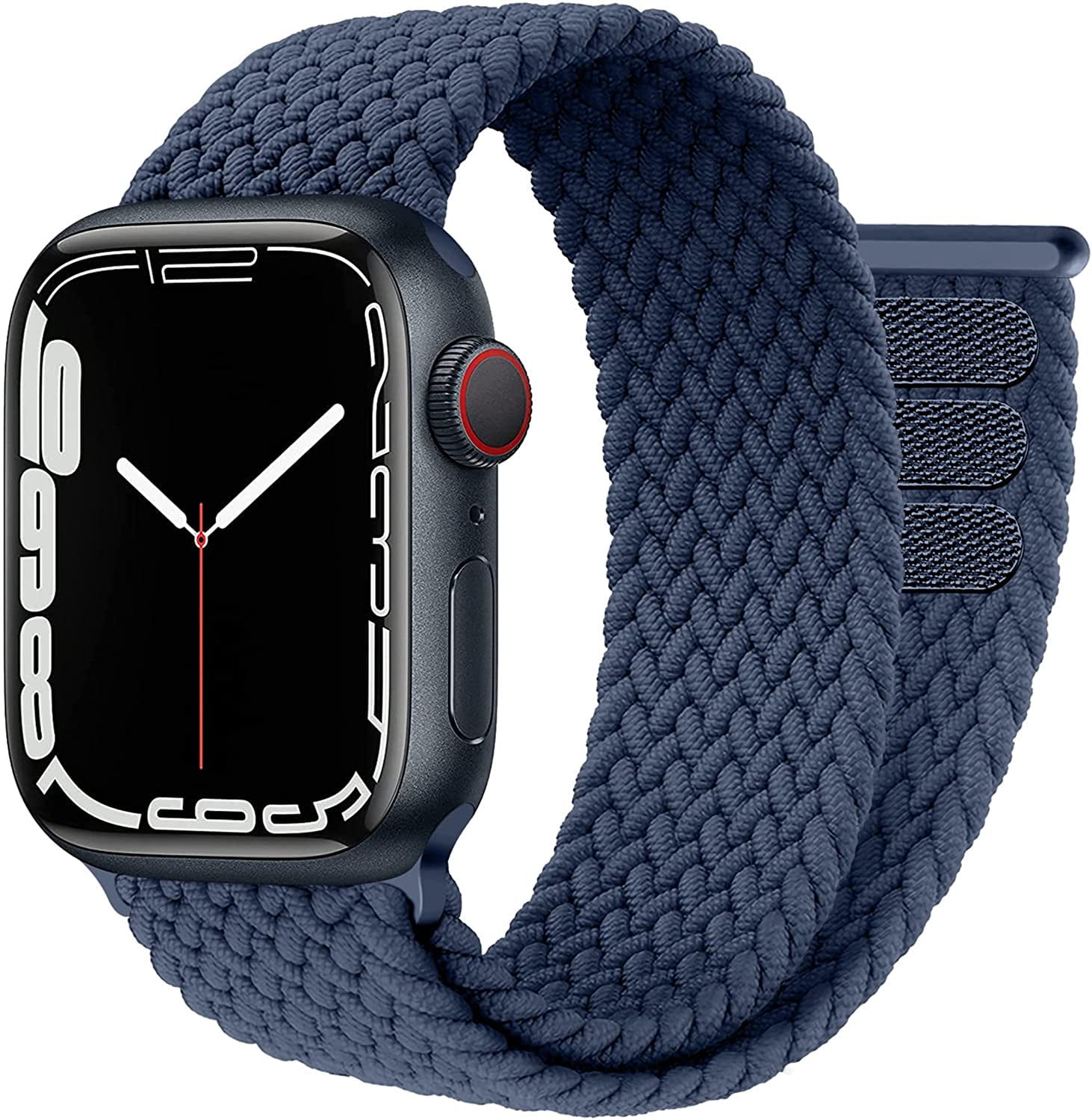 Nylon Braided Solo Loop Band for Apple Watch Bands 45mm 41mm 44mm 40mm ...
