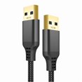 Nylon Braided USB 3.0 Extension Cord Data Transfer Cable Line Double ...